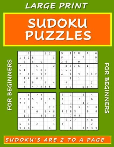 LARGE PRINT SUDOKU PUZZLE BOOK: 100 Sudoku Puzzles that are not ...