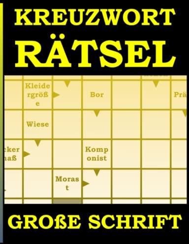 Kreuzworträtsel Senioren Große Schrift: Schlaue Kreuzworträtsel, die ...