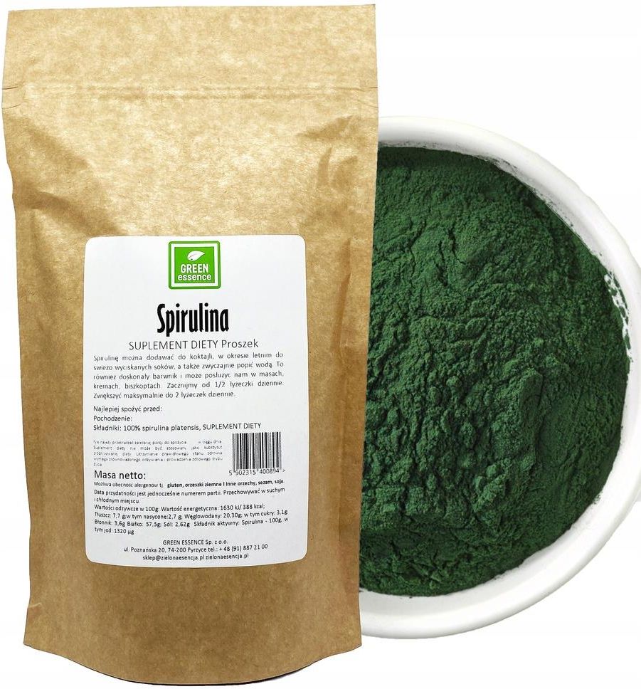 Green Essence Spirulina Algi Morskie Pokarm Superfood 500g - Ceny i ...