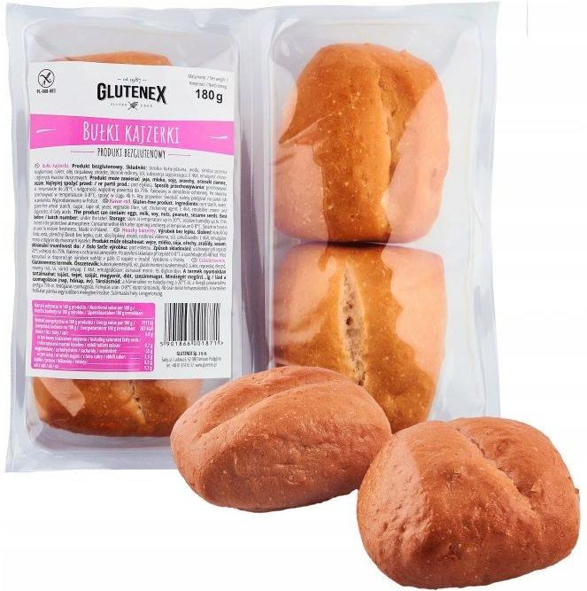 Glutenex Bułki Kajzerki Bez Glutenu 4x45g - Ceny i opinie - Ceneo.pl
