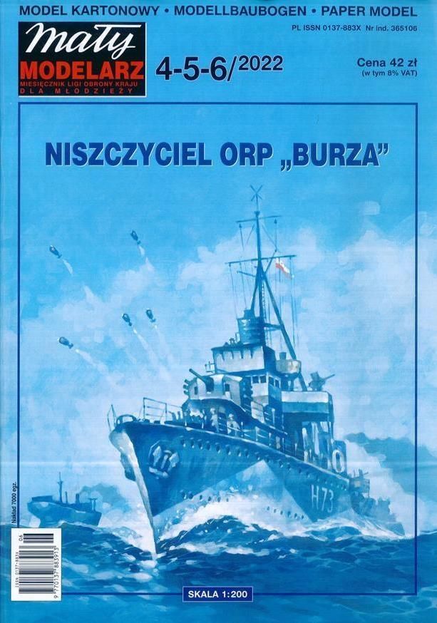 Mały Modelarz Niszczyciel Orp Burza 4-5-6/2022 13276861935 - Ceny i ...