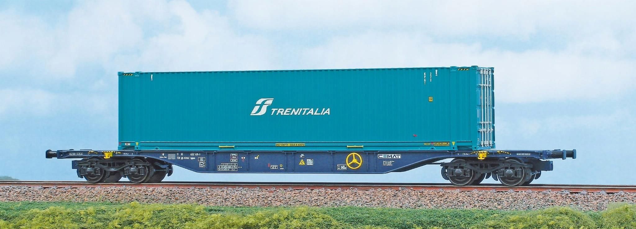 Acme Wagon platforma Sgnss 60/ z kontenerem45Trenitalia 13345975796 ...