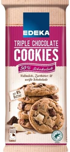 Edeka Triple Chocolate Cookies 200g - Ceny i opinie - Ceneo.pl