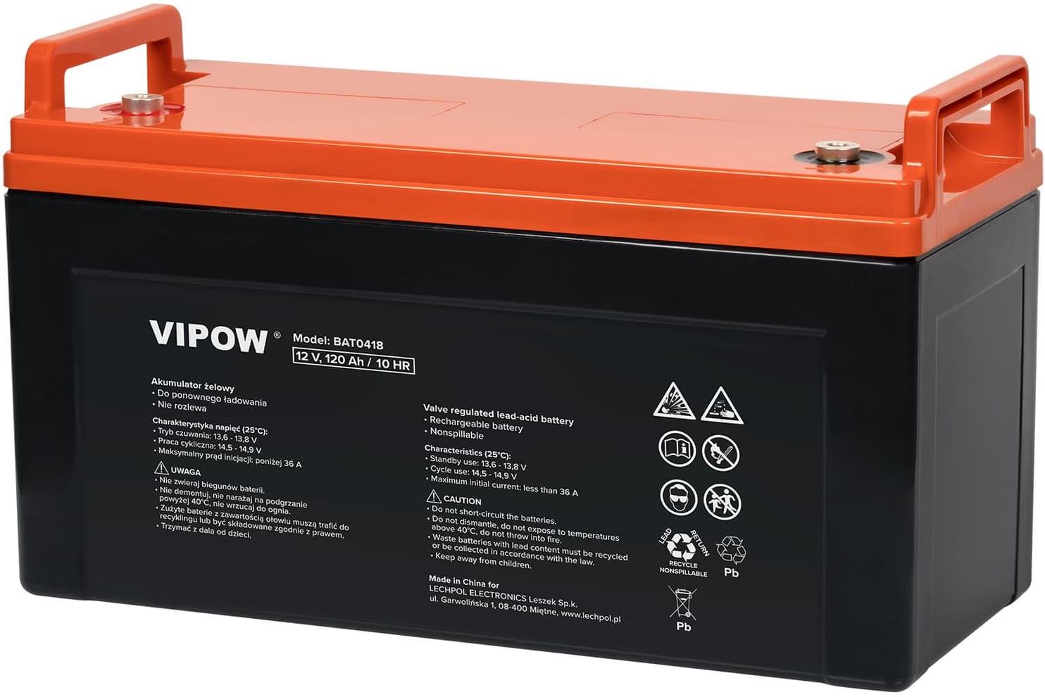 Vipow Akumulator Żelowy 12V 120A - Opinie i ceny na Ceneo.pl