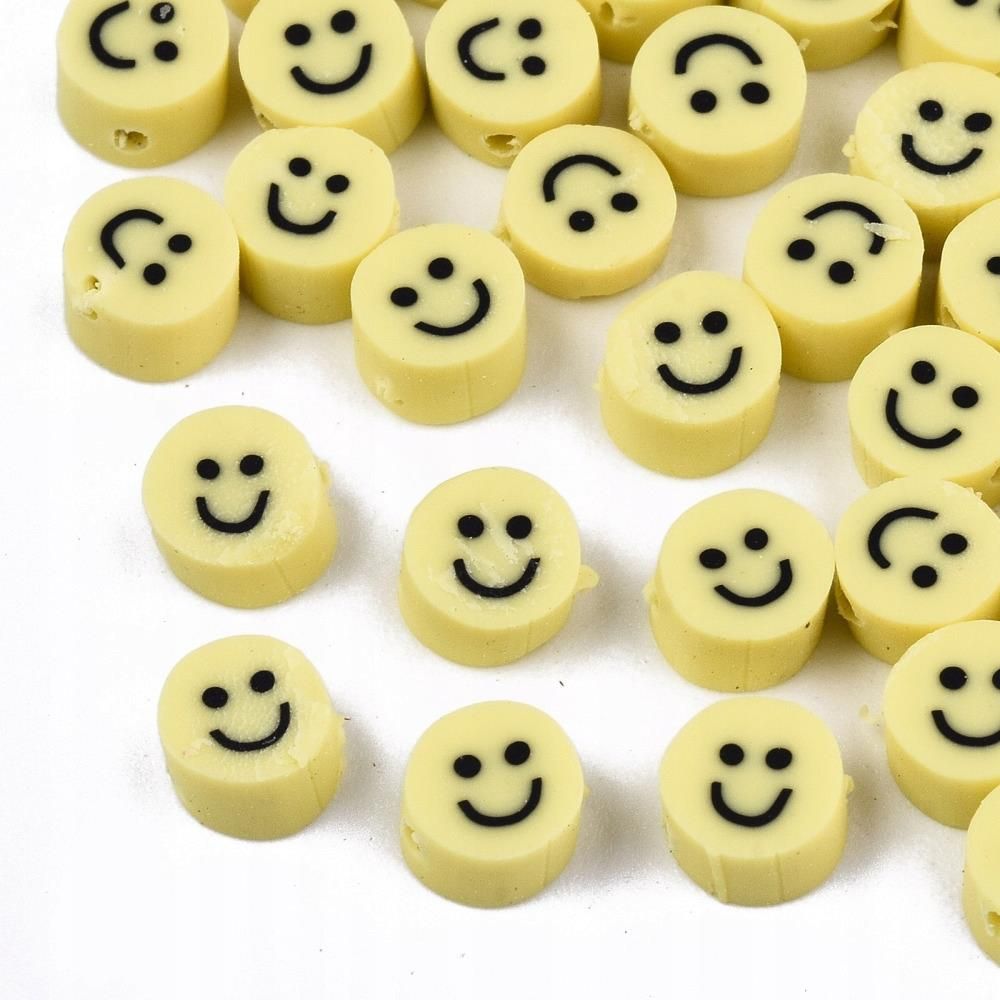 Koraliki Glina Polimer Handmade Smile 5x3mm 50szt. 13349695275 - Ceny i ...