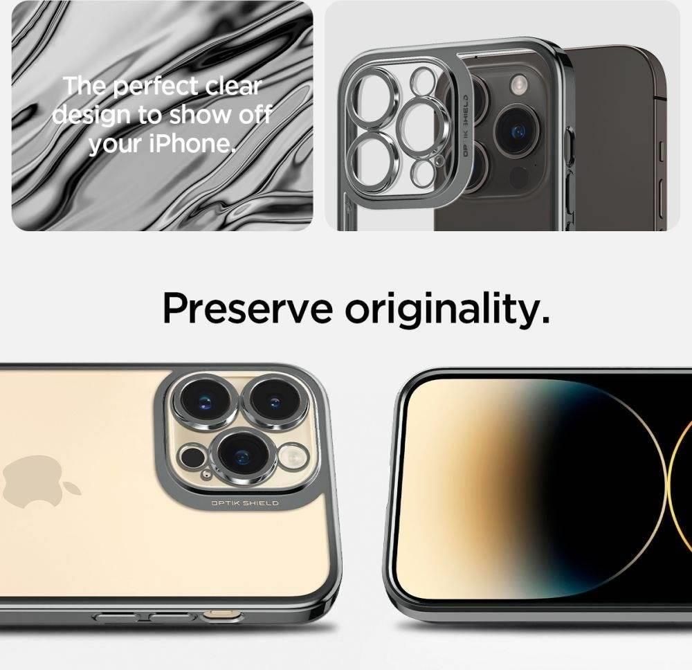 Spigen Optik Crystal Iphone 14 Pro Max Chrome Grey - Etui na telefon ...