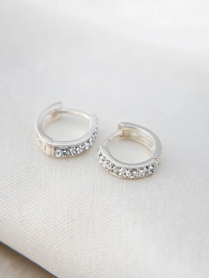 Lodie Silver Srebrne kolczyki-kreole z cyrkoniami - Ceny i opinie - Ceneo.pl