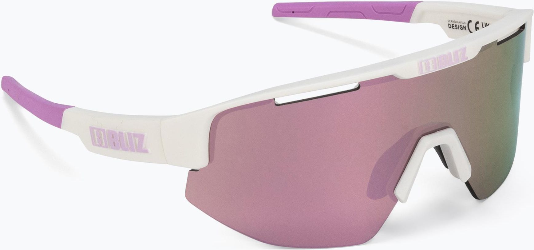 Bliz Okulary Rowerowe Matrix S3 Matt White Purple Logo Brown Pink Multi ...