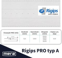 Materiały konstrukcyjne RIGIPS PRO typ A płyta gipsowa (GKB) 1200x2600x12,5mm - Opinie i ceny na ...