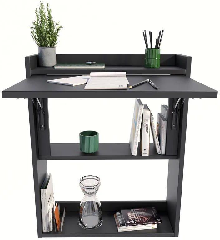 Czarne Rozkładane Biurko Ścienne Vatos - Opinie i atrakcyjne ceny na ...