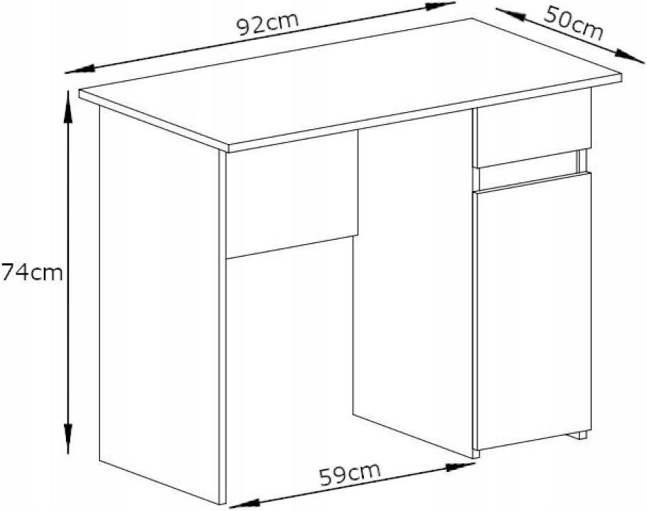 Małe Biurko Komputerowe Nowoczesne 92Cm Grafitowe - Opinie i atrakcyjne ...