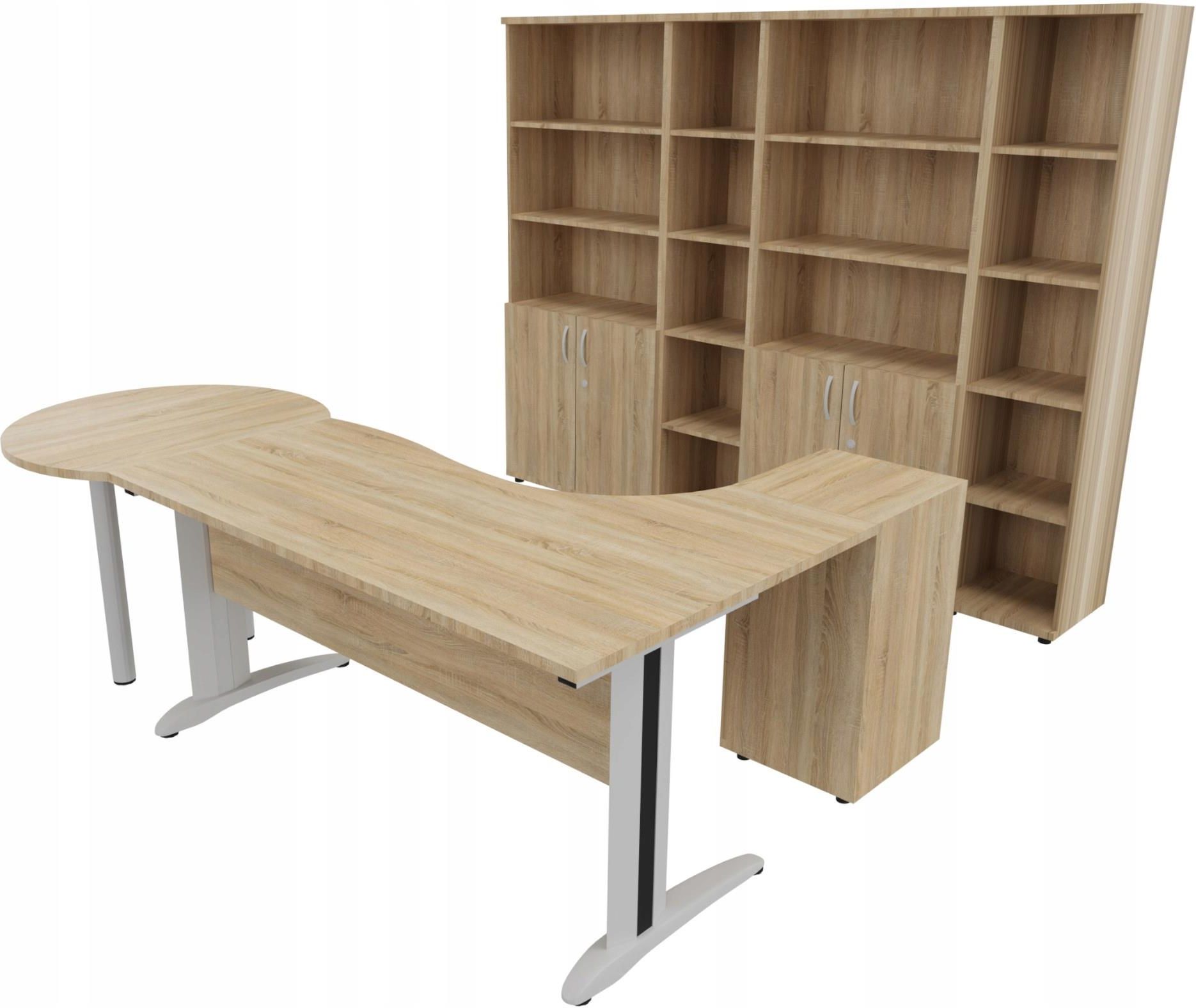 Meble Biurowe Zestaw Biurko Dąb Sonoma - Ceny i opinie - Ceneo.pl
