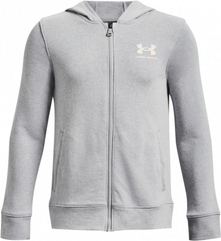 Chłopięca bluza dresowa rozpinana z kapturem Under Armour UA Rival Terry FZ Hoodie - szara ...