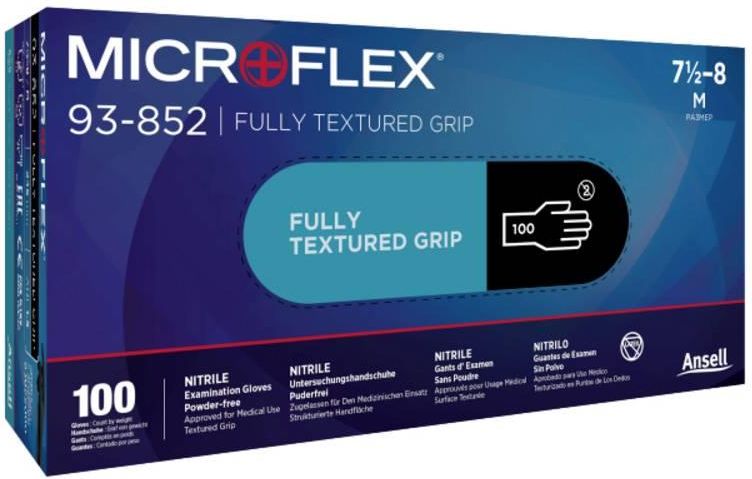 Ansell Microflex 93852070 100szt. Nitryl Rękawice Jednorazowe Rozmiar Rękawic 7 En 374 1 En 420 ...