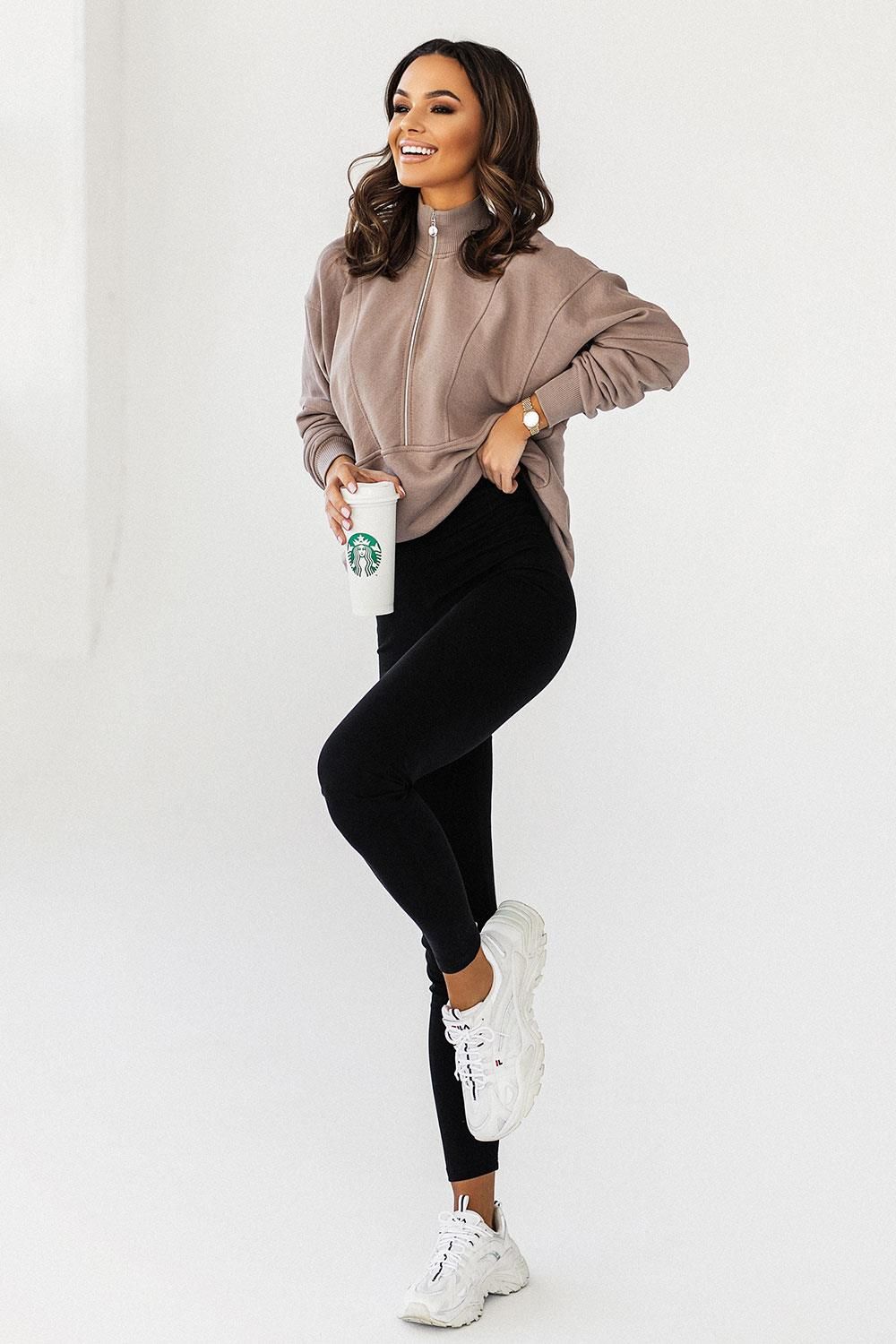 Mocca bluza Shannon z zamkiem i przeszyciami - M/L - Ceny i opinie ...