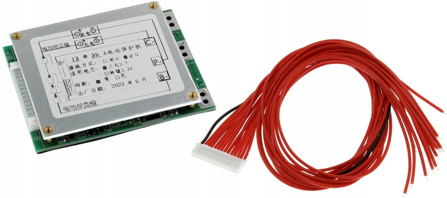 Acs Moduł Bms 13S 48V 35A Li-Ion 18650 Balanser Bms13S35A - Opinie i ...