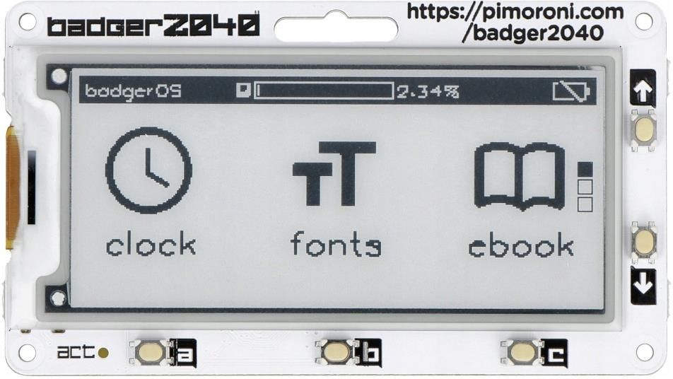 Pimoroni Badger 2040 Płytka Z Rp2040 I Ekranem E-Paper Pim610 - Opinie ...