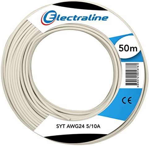 Electraline Wieniec Kablowy Syt Awg24 5/10 A 50m Kolor Kości Słoniowej ...