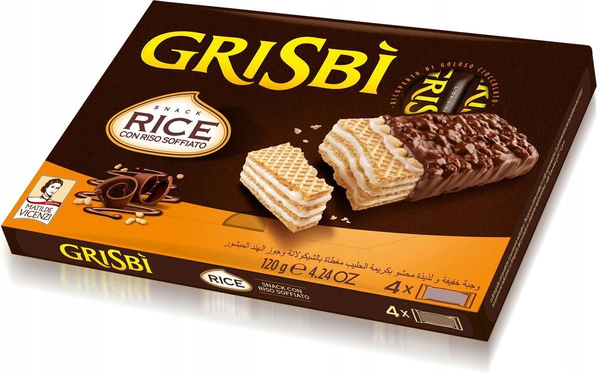 Matildevicenzi Grisbi Rice Włoskie Wafelki Oblane Czekoladą 120g - Ceny ...