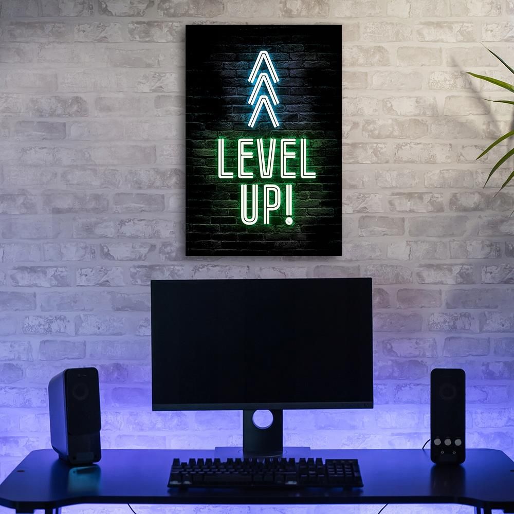 Feeby Obraz Na Płótnie Napis Level Up Gaming 60X90 - Opinie i ...