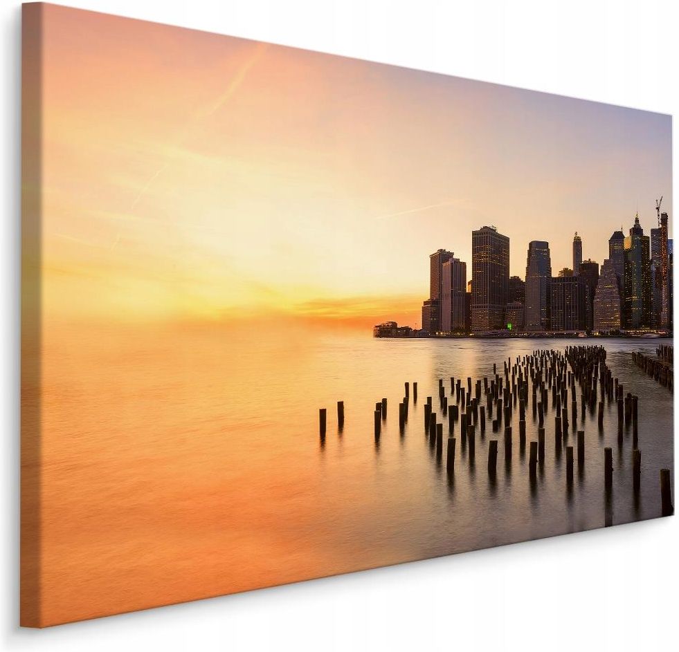 Muralo Obraz Na Płótnie Zachód Słońca New York 3D 90X60 - Opinie i ...