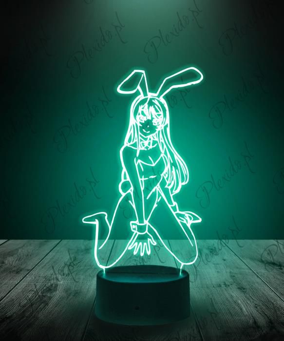 Lampka LED 3D Plexido Mai Waifu Seishun Sakurajima Bunny - Ceny i opinie - Ceneo.pl
