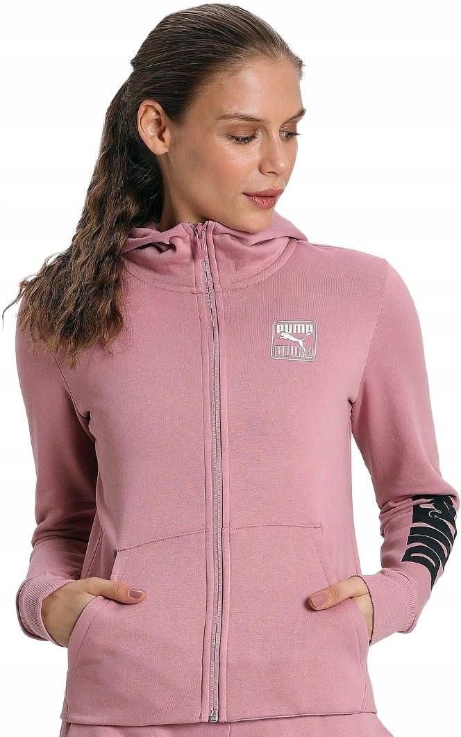 Bluza damska Puma Rebel Full-Zip Hoodie S różowa - Ceny i opinie - Ceneo.pl