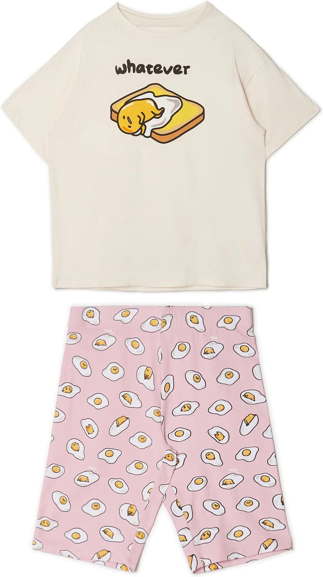 Cropp - Krótka bawełniana piżama Gudetama - Kremowy - Ceny i opinie ...