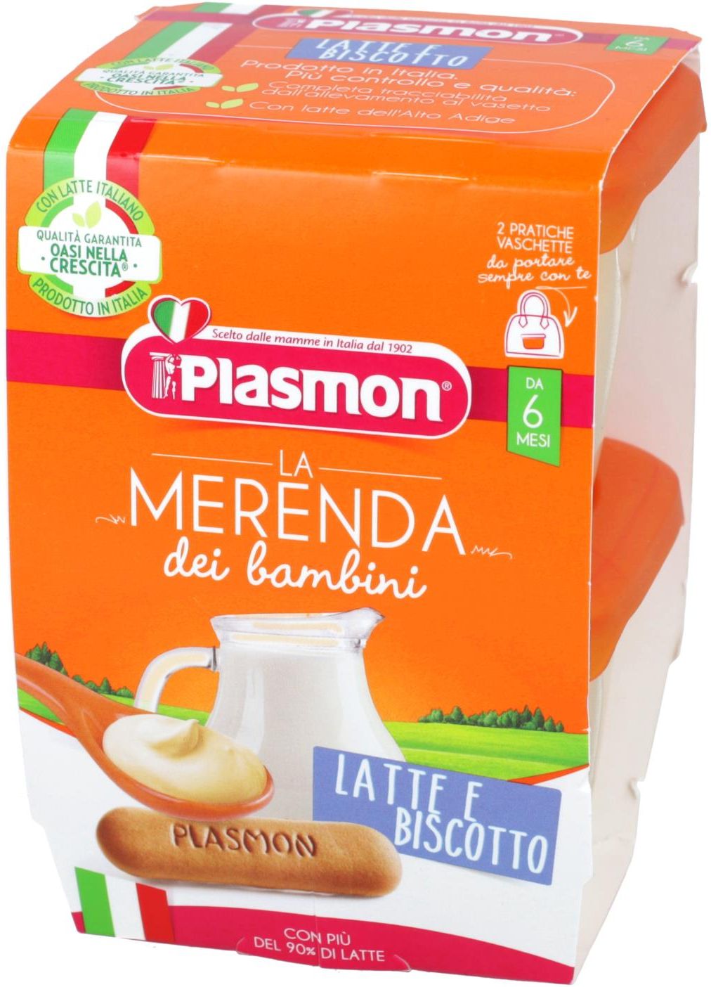 Plasmon - Mleczny deserek biszkoptowy po 6. miesiącu życia, 2x120g ...