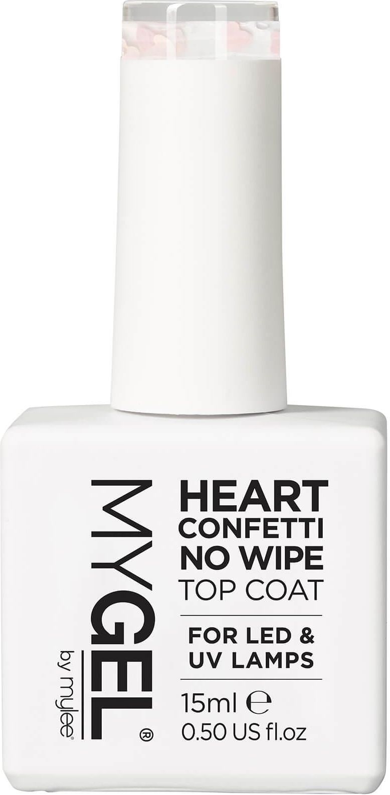 Mylee Heart Confetti No Wipe Top Coat 15Ml - Opinie i ceny na Ceneo.pl
