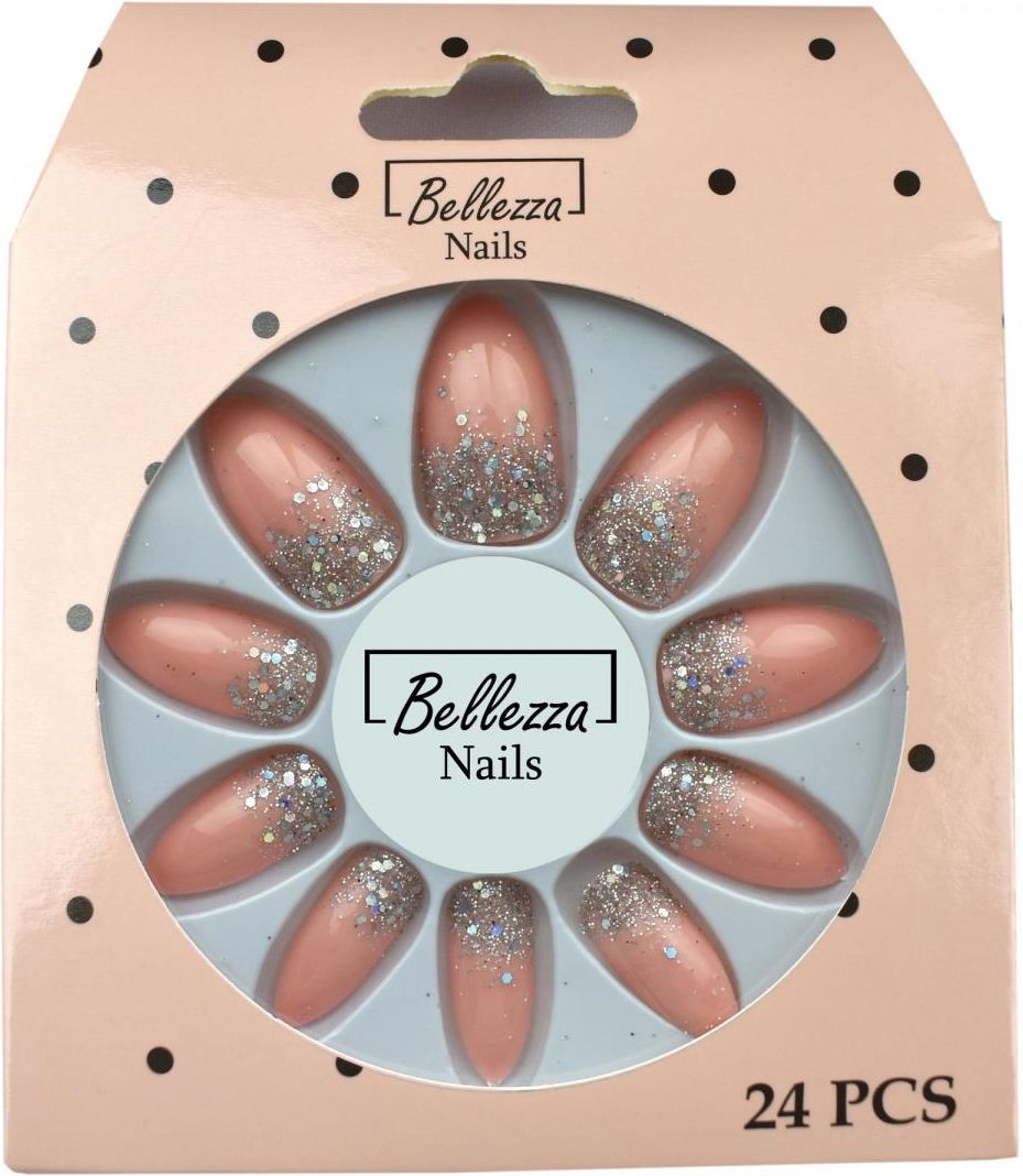 Bellezza Nails Tipsy Paznokcie Sztuczne Brokat 24Szt. Zj3 - Opinie i ...