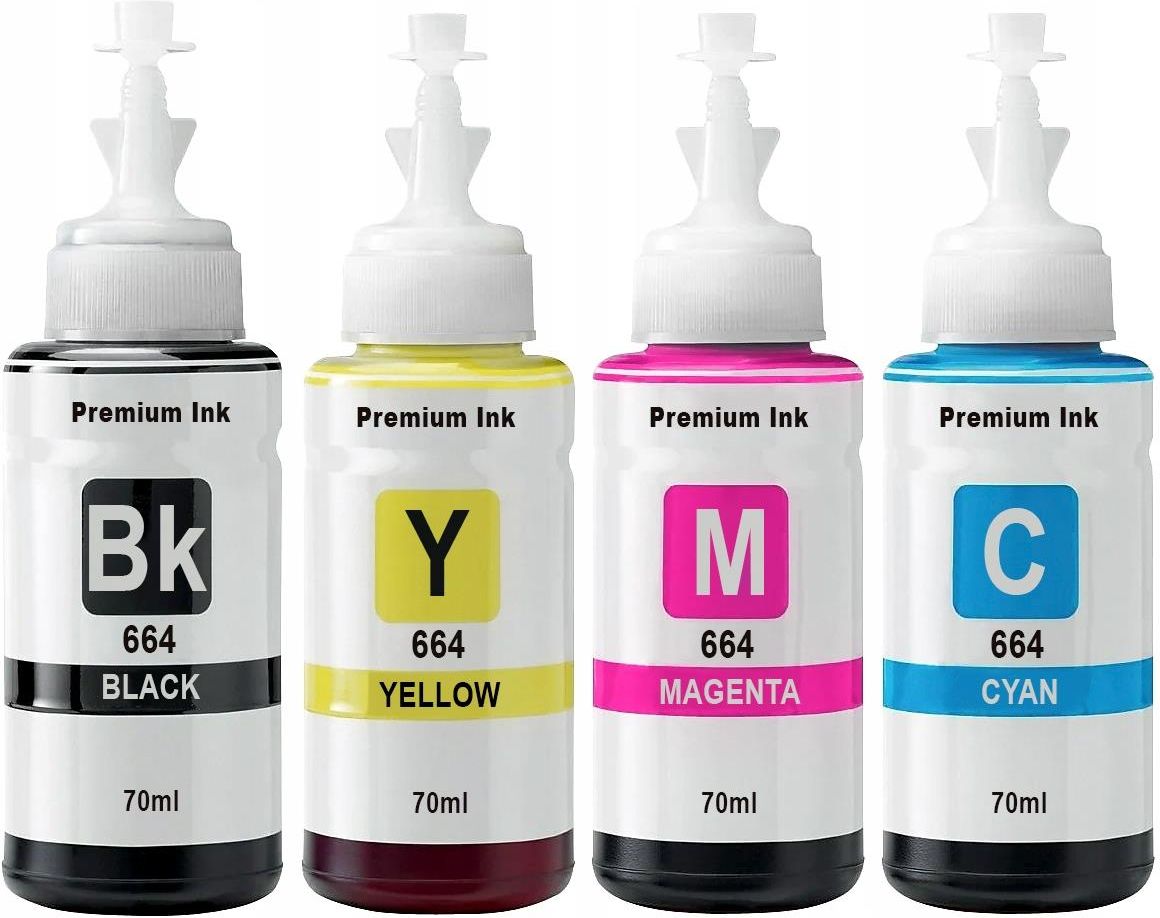 Tusz Raptor Tusze 664 Do Epson T6641 T6642 T6643 T6644 Zestaw do ...