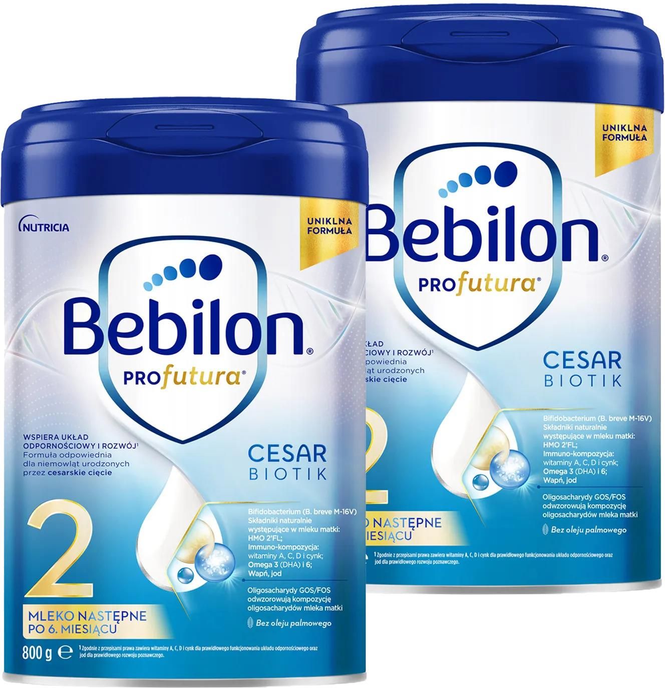 Bebilon Profutura Cesarbiotic 2 mleko następne po 6. miesiącu 2x800 g ...