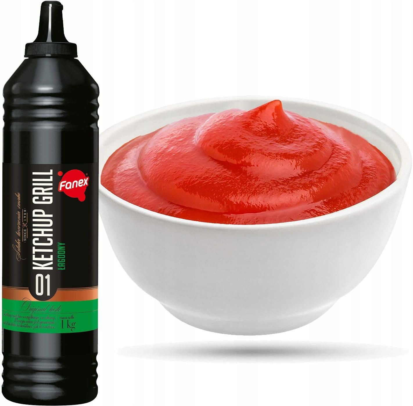 Fanex Ketchup Grill Łagodny Sos Butelka 1kg - Ceny i opinie - Ceneo.pl