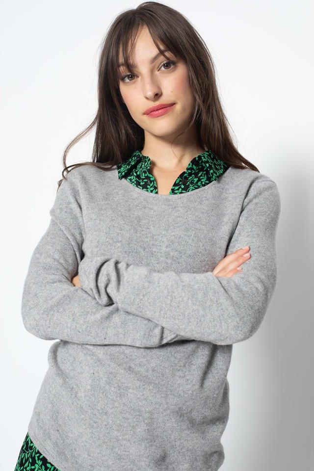 AUTHENTIC CASHMERE Kaszmirowy sweter w kolorze jasnoszarym - Ceny i ...