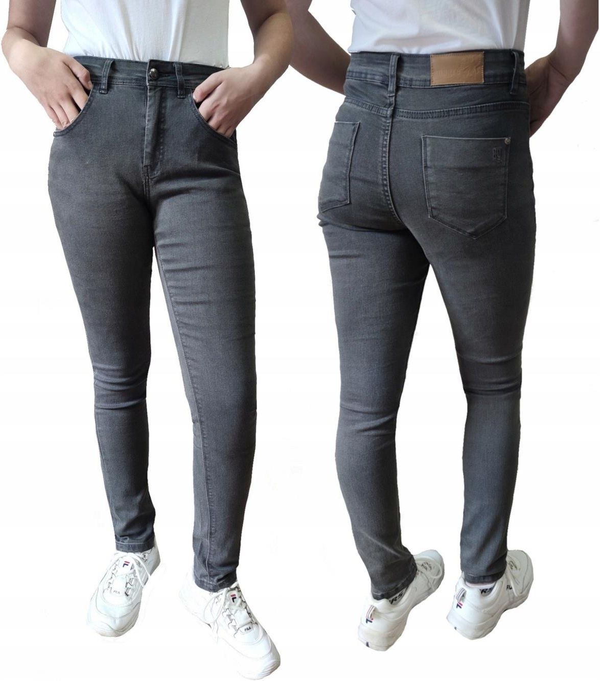 SPODNIE DAMSKIE JEANSOWE grey KLASYCZNE M - Ceny i opinie - Ceneo.pl