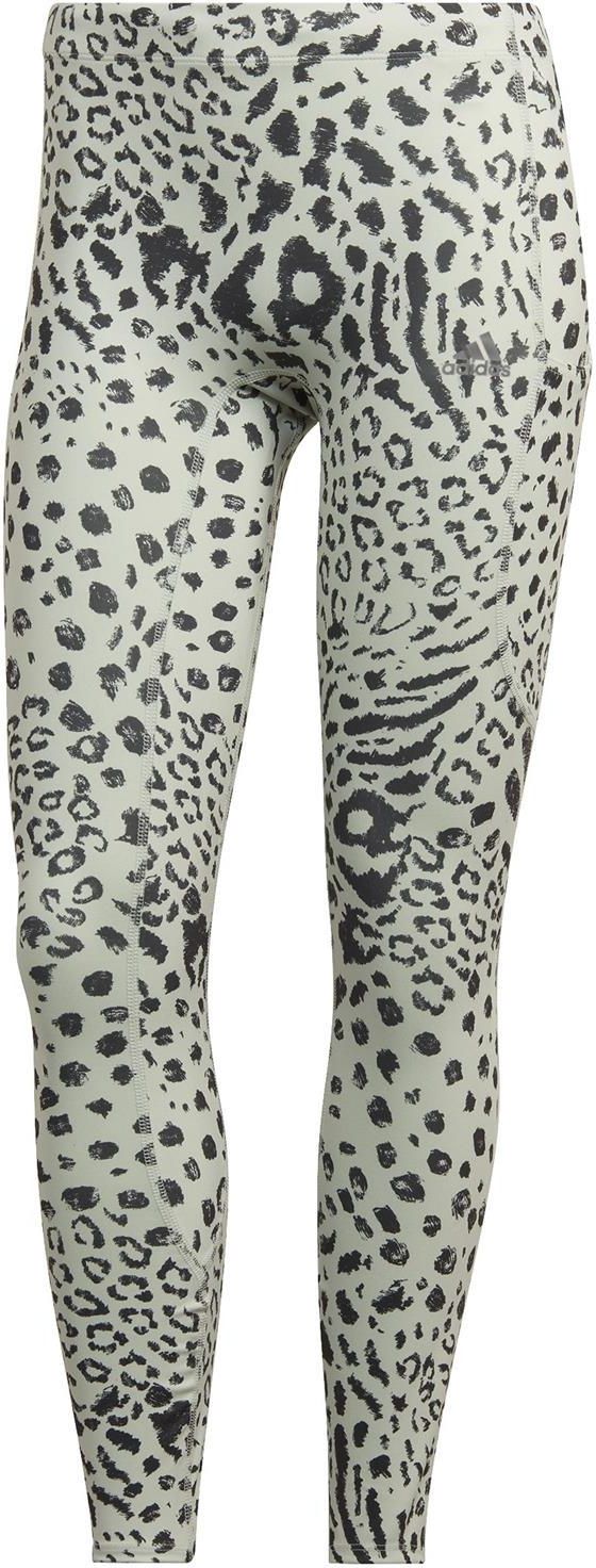 Legginsy damskie adidas FASTIMPACT RUNNING LEOPARD 7/8 zielone HF6639 ...