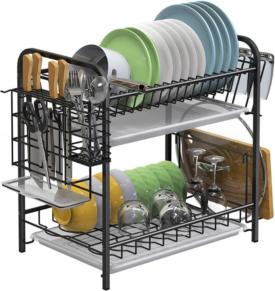 5Five Simple Smart Ociekacz Suszarka Do Naczyń Dwupoziomowa Czarna ...