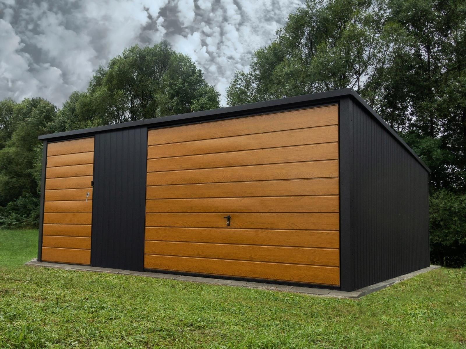 Transtal Garaż Blaszany 6X6 Premium Garaże Blaszane Drewno - Opinie i ...