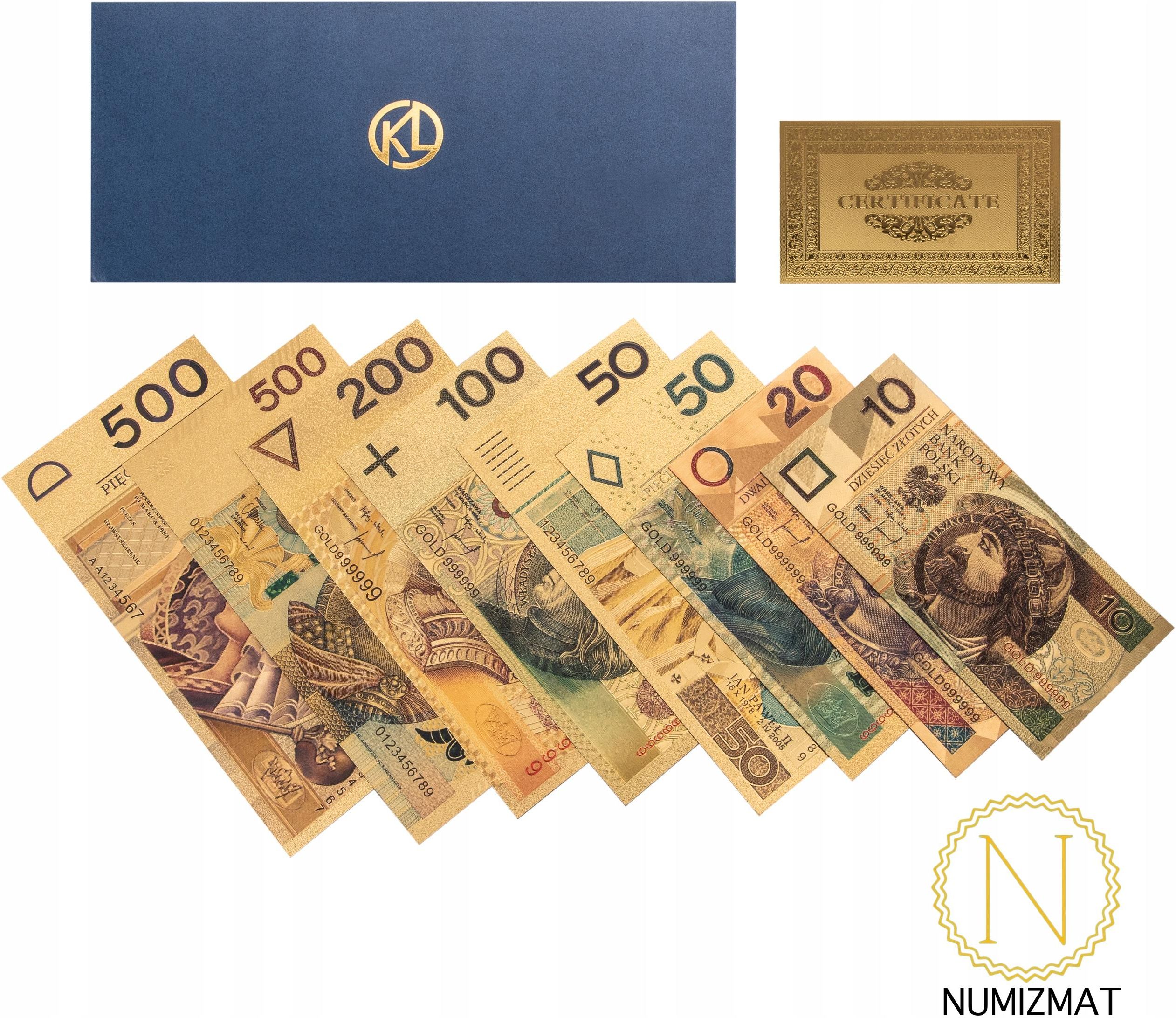 POLSKIE BANKNOTY KOLEKCJONERSKIE POZŁACANE 24K - Ceny i opinie - Ceneo.pl