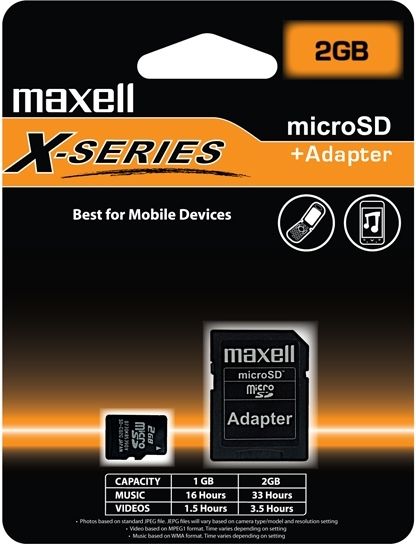 Karta pamięci do aparatu Maxell microSD SecureDigital X-Series 2GB with ...