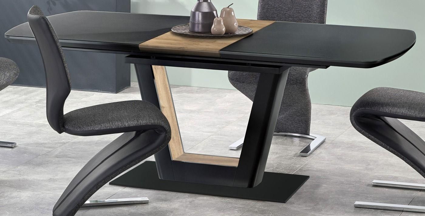 Halmar Stół Rozkładany Farrel Czarny Orzechowy (160 200X90 Cm) - Opinie i atrakcyjne ceny na ...