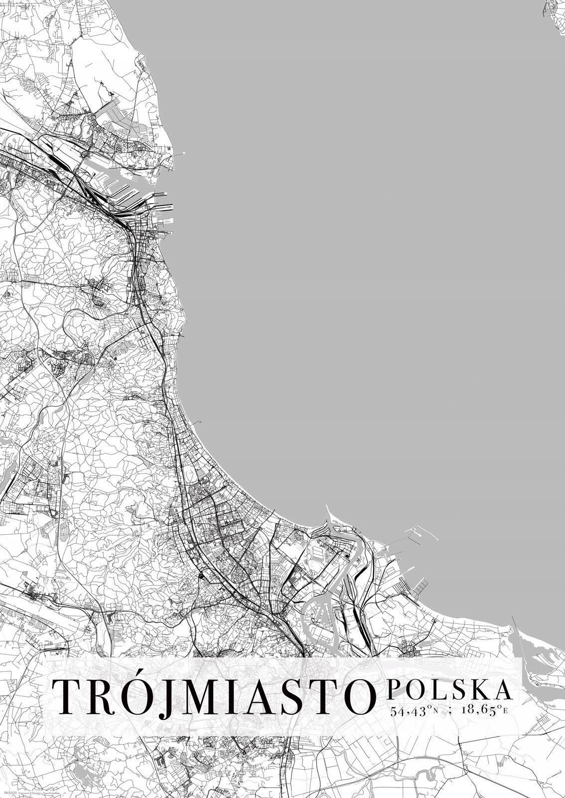 Trójmiasto Mapa Miasta Plakat A3 29,7X42 Cm - Opinie i atrakcyjne ceny ...