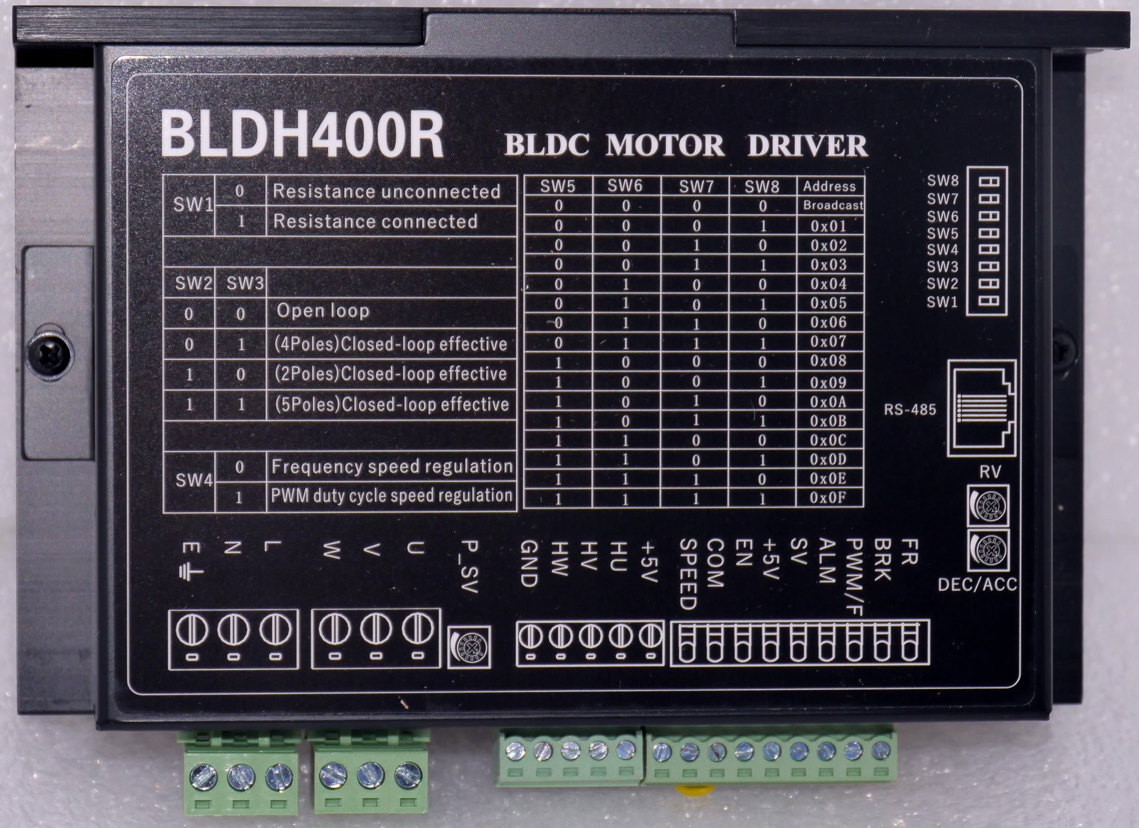 Zax-Tech Sterownik silnika bezszczotkowego BLDC BLDH-400R 230V 4A z RS ...