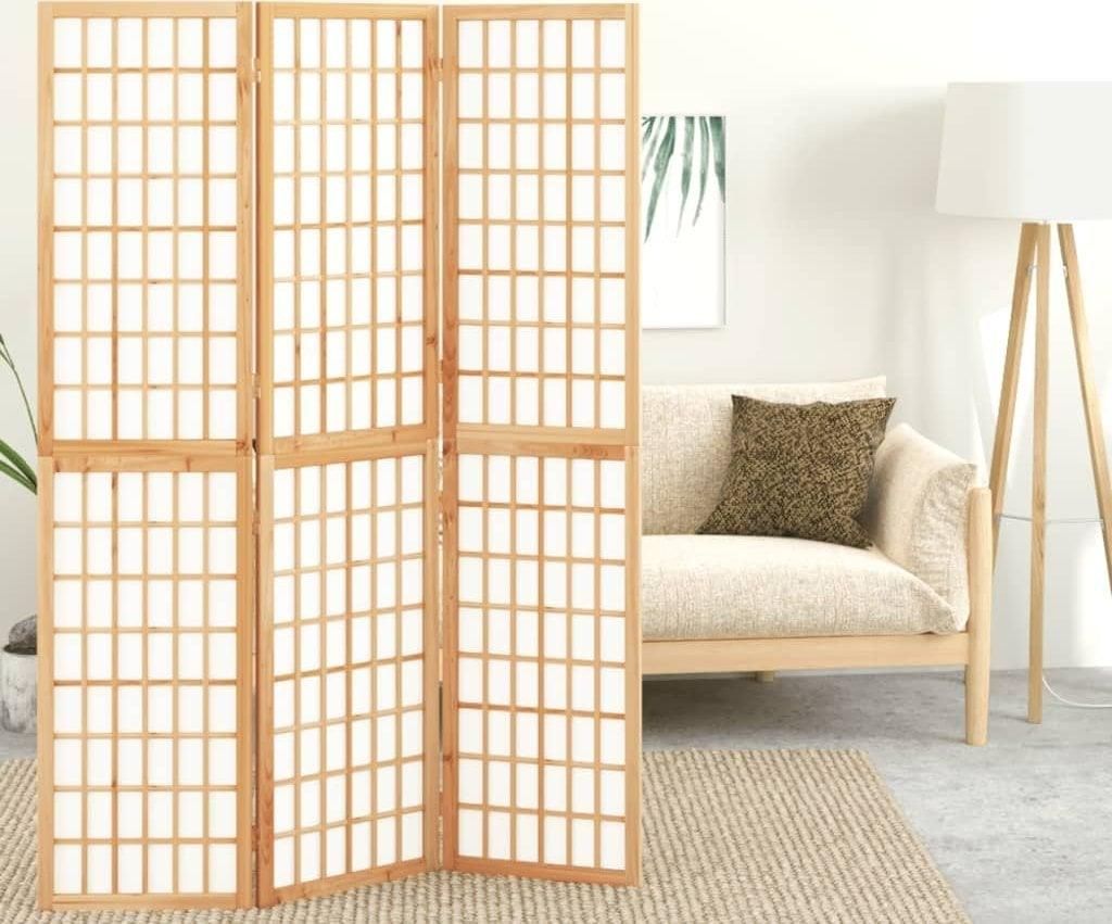 Vidaxl Składany Parawan 3 Panelowy W Stylu Japońskim 120X170Cm (352083 ...