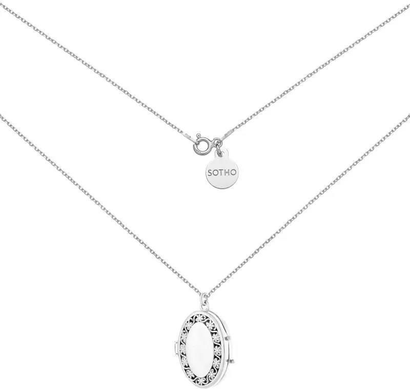 Srebrny naszyjnik z owalnym sekretnikiem - Ceny i opinie - Ceneo.pl