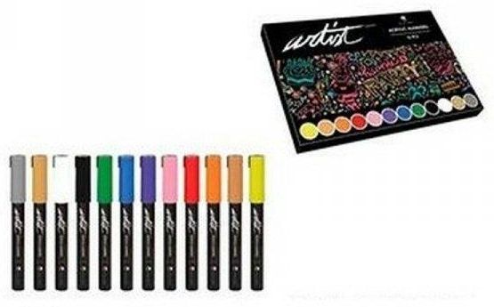 Alex Bog Zestaw Markerów Artist Wielokolorowy 4,5mm 12 Części - Ceny i ...