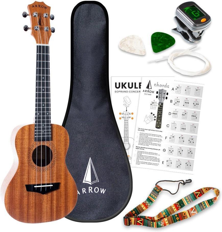 Arrow MH10 Mahogany Concert Ukulele SET - ukulele + akcesoria - Ceny i ...
