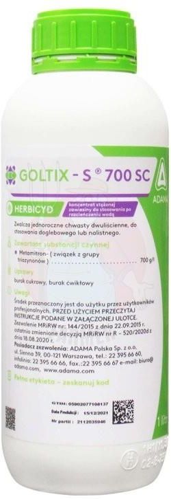 Goltix S 700 Sc 1L Metamitron - Ceny i opinie - Ceneo.pl