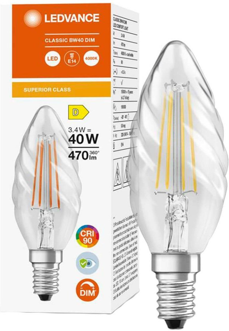 Ledvance Żarówka Led Świeczka E14 Bw40 3 4w 40w 470lm 4000k Neutralna